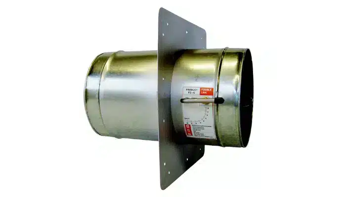 150mm Single Blade Fire & Control Damper With Installation Plate - i ...