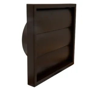 Manrose 1162B Gravity Shutter Grille 100mm Brown - i-sells.co.uk
